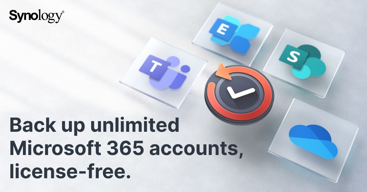 Back up unlimited Microsoft 365 accounts, license-free.
