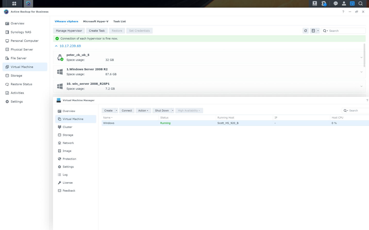 Virtualisation on Synology